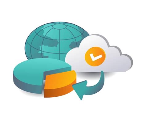 Premium Vector Calculating Percentage Of Data Stored On Global Server