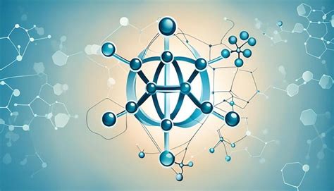 Abstract Chemistry Symbol On Soft Blue Background With Chemical Formulas And Molecular
