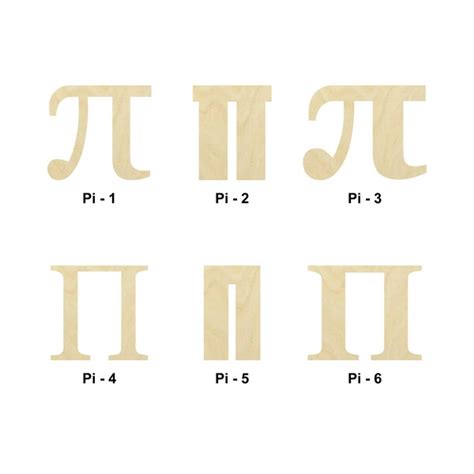 Wood Pi Shape Etsy