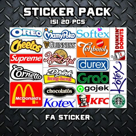 Jual Stiker Pack Sticker Brand Stiker Logo Stiker Helm Stiker Motor Sticker Aesthetic Motor