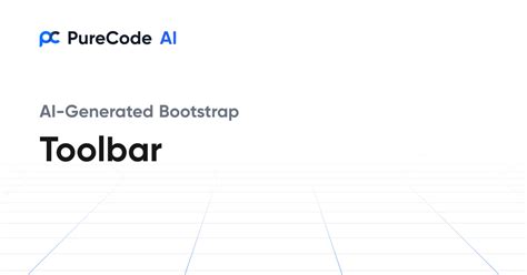 Build Great Bootstrap Toolbar Components Faster Using Ai Tools