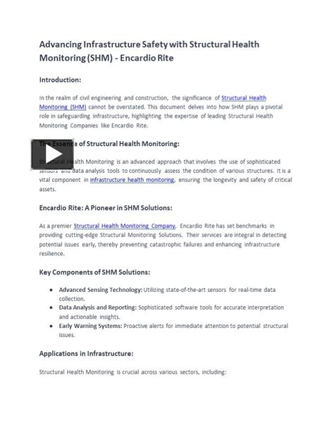 Ppt Advancing Infrastructure Safety With Structural Health Monitoring