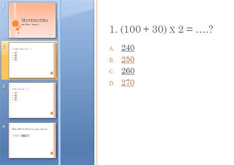 Kuis Multiple Choice Menggunakan Power Point Dan Macro Vba