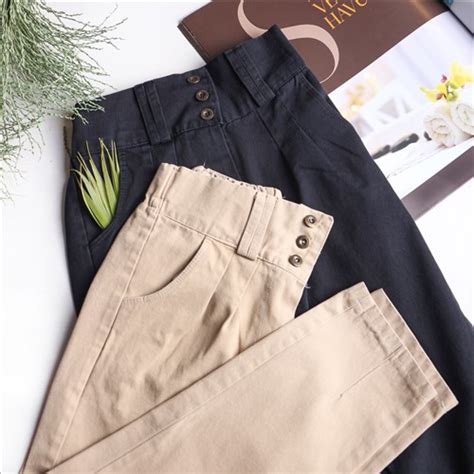 شلوار کتان مام فیت فروشگاه استایلوس