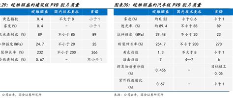 国内主要pvb树脂和膜生产厂商产能情况 2023年12月 行业研究数据 小牛行研