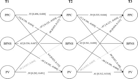 Standardized Path Coefficients And 95 Ci Of The Final Cross Lagged Download Scientific