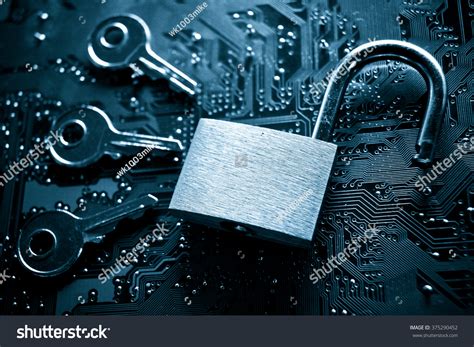 Unlock Security Lock On Computer Circuit Stock Photo Shutterstock