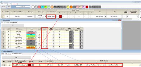 Row Constraints