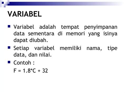 Variabel Tipe Data PPT