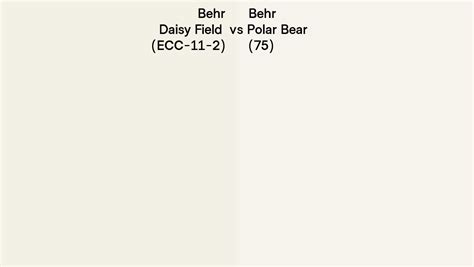 Behr Daisy Field Vs Polar Bear Side By Side Comparison
