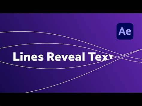 Lines Text Reveal After Effects Tutorial YouTube