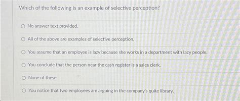 Solved Which Of The Following Is An Example Of Selective