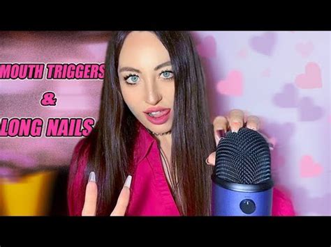 ASMR ☆ echoed sleepy triggers (inaudible rambles, mouth sounds, mermaid ...