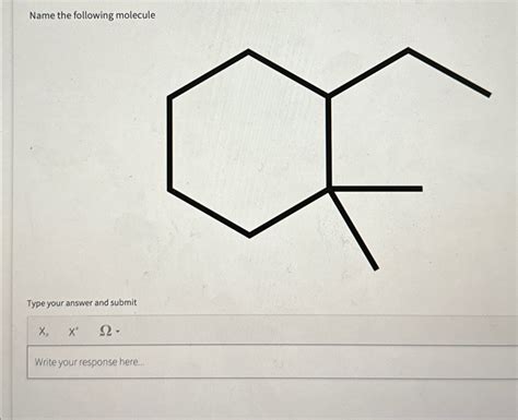 Solved Name The Following Molecule Chegg