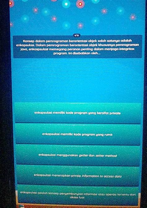 konsep dalam pemrograman berorientasi objek salah satunya adalah