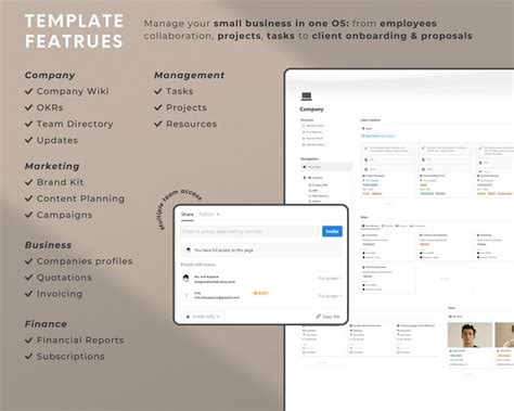 Notion Small Business Os Template Notion Planner Project Management