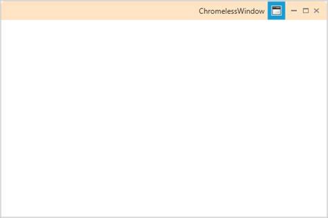 Styling In Wpf Chromeless Window Control Syncfusion