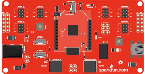 How To Use Redbot Mainboard Pinouts Specs And Examples Cirkit Designer