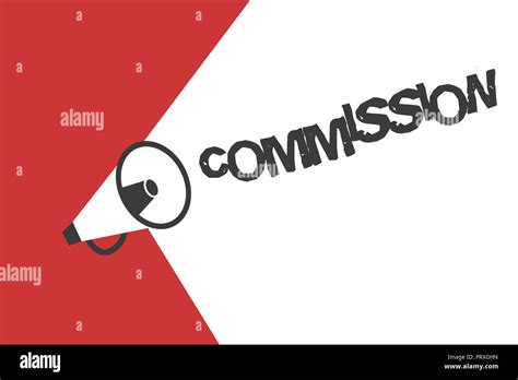 Word Writing Text Commission Business Concept For Instruction