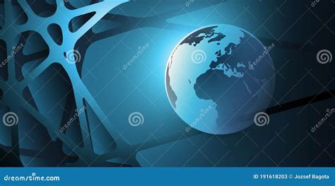 Cloud Computing And Networks Concept With Earth Globe Global Digital