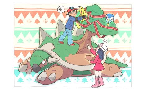 Dododo Dadada Ash Ketchum Dawn Pokemon Lucas Pokemon Pikachu Piplup Torterra Nintendo