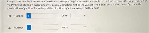 solved two particles are fixed on an x ﻿axis particle 1 ﻿of