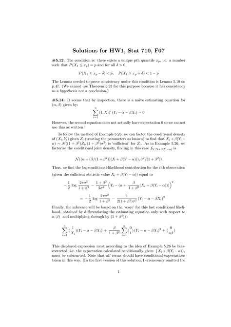 questions with solutions on advanced statistics i homework 1 stat