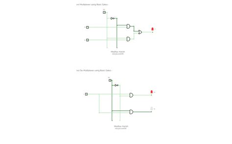 circuitverse experiment 06 design of multiplexer and demultiplexer