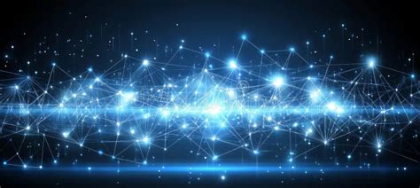 Abstract Technology Background Connected Dots And Lines Form Big Data Network Visualization