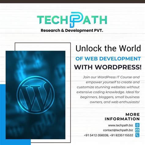 Learn Web Development With Wordpress It Course Techpath Research And Development Pvt Posted