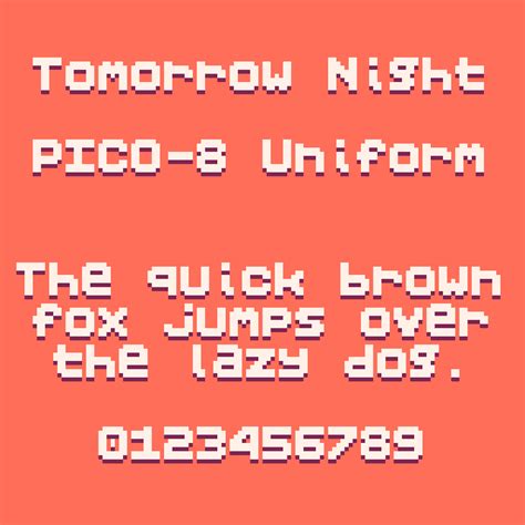 Tomorrow Night Font Now Supporting Pico 8 Rpico8 Tomorrow Night Font Now Supporting Pico 8 Rpico8