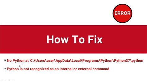 How To Fix No Python Error How To Set Python Environment Variables