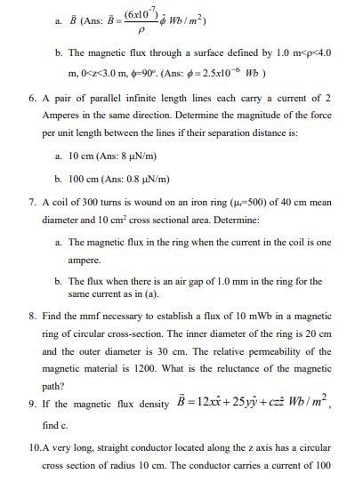 solved 1 two media with relative permeabilities μr1 6000
