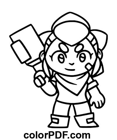 Shelly Brawl Stars Pdf Coloring Pages And Books In PDF