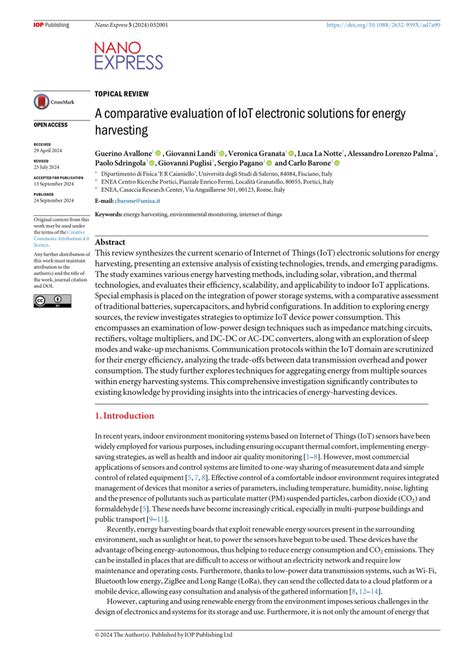 Pdf A Comparative Evaluation Of Iot Electronic Solutions For Energy Harvesting