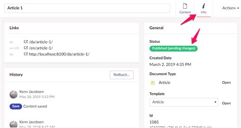 ui display node state in editor main view · issue 5531 · umbraco umbraco cms · github