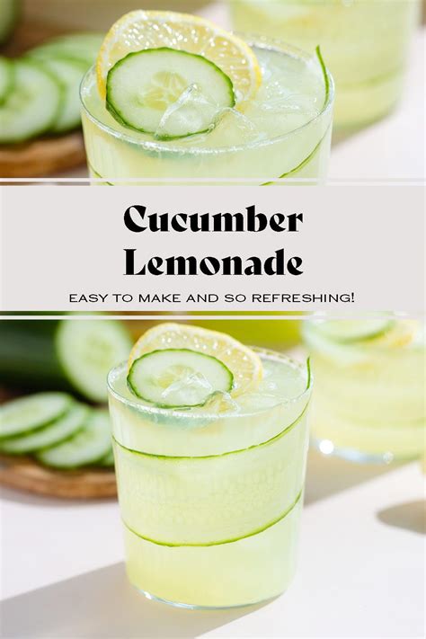 Summertime Cucumber Lemonade Artofit