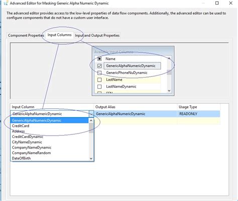 data masking components generic alpha numeric dynamic