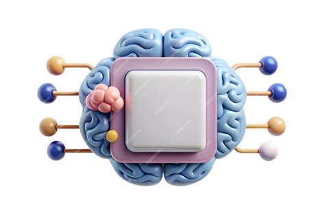 Ai Driven Digital Brain Frame Concept Minimalistic Border Frame With Brainwave And Circuitry