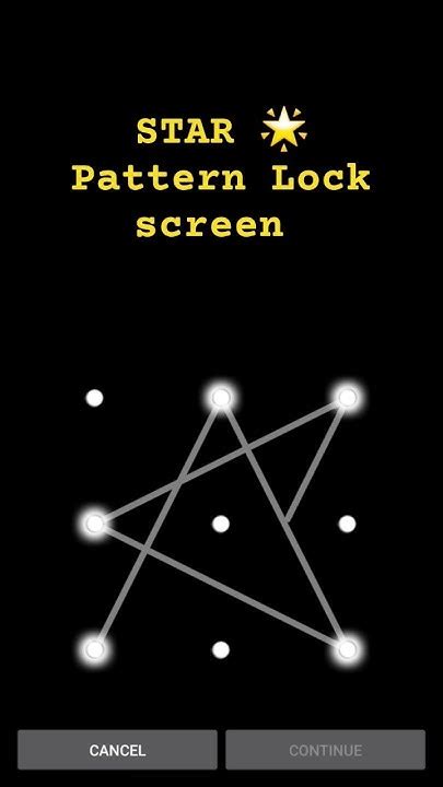 Star 🌟 Pattern Lock Screen Youtube