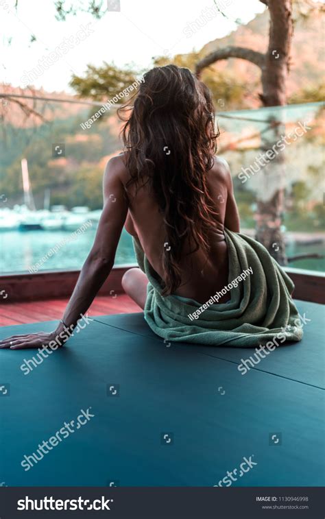 Naked Woman Watches Sea Stock Photo Edit Now
