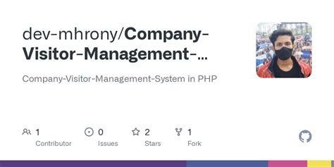 Github Dev Mhronycompany Visitor Management System Company Visitor Management System In Php