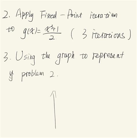 solved 2 apply fixed point iteration to g x 2x3 1