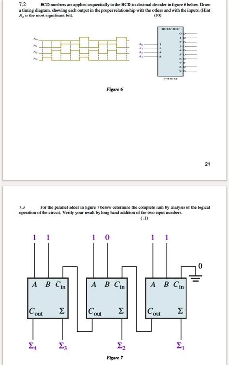 72 Bcd Numbers Are Pplied Sequentially T0 The Bcd To Decimal Dccoder In Figure Belou Draw Timing