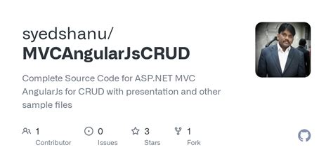 Github Syedshanu Mvcangularjscrud Complete Source Code For Asp Net Mvc Angularjs For Crud