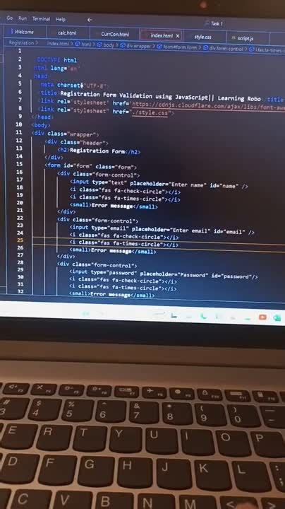 sonu kumar on linkedin webdevelopment internship loginpage vscode