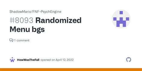 Randomized Menu Bgs · Issue 8093 · Shadowmariofnf Psychengine · Github