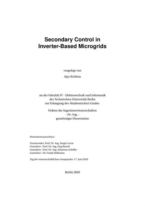Pdf Secondary Control In Inverter Based Microgrids Dokumentips