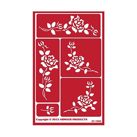 93003 Etching Stencil Hawaiian Hibiscus Rainbow Art Glass