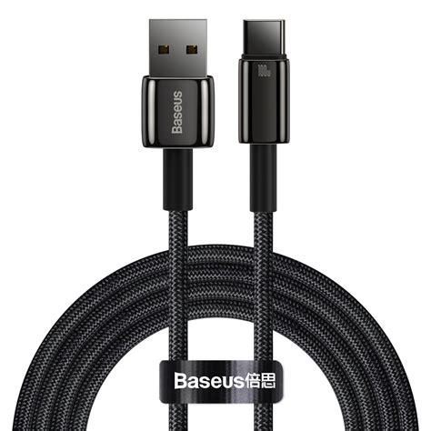 Купить Кабель Baseus Tungsten Gold Fast Charging Data Cable Usb To Type C 100w 2m с доставкой в